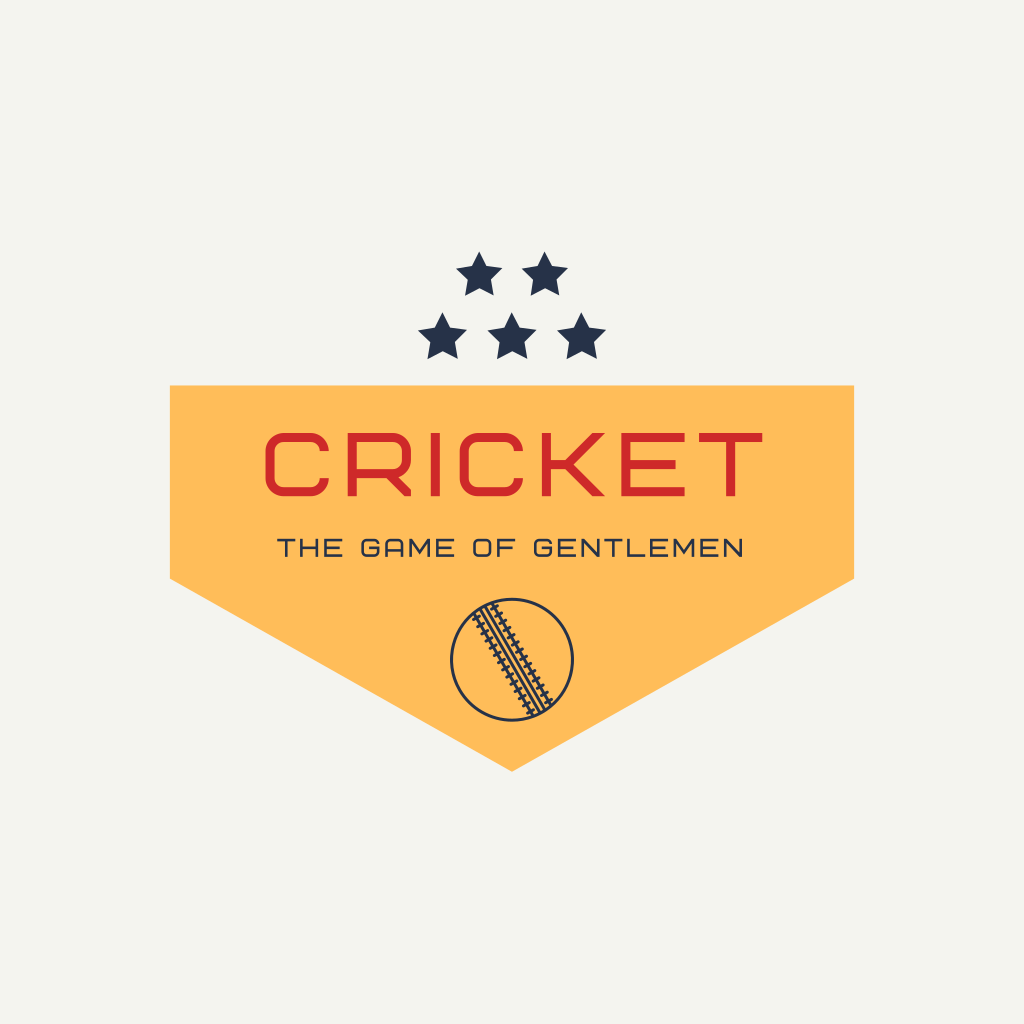 Blue Cricket Ball Logo